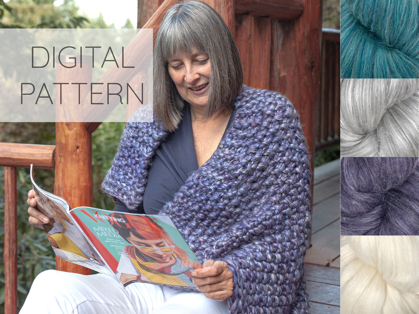 SASHA BIG KNIT Chunky Blanket Pattern - Written Pattern W. Photos. Diy ...