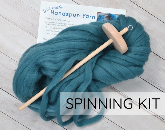 LEARN TO SPIN Beginner's Spinning Kit With Drop Spindle - Etsy