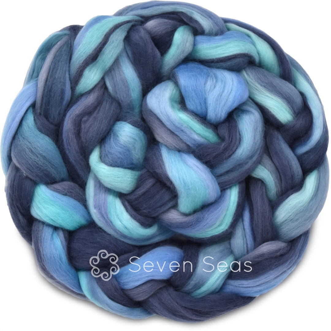 100% Superfine Merino Fiber: Soft Combed Top Roving Color Blend ...