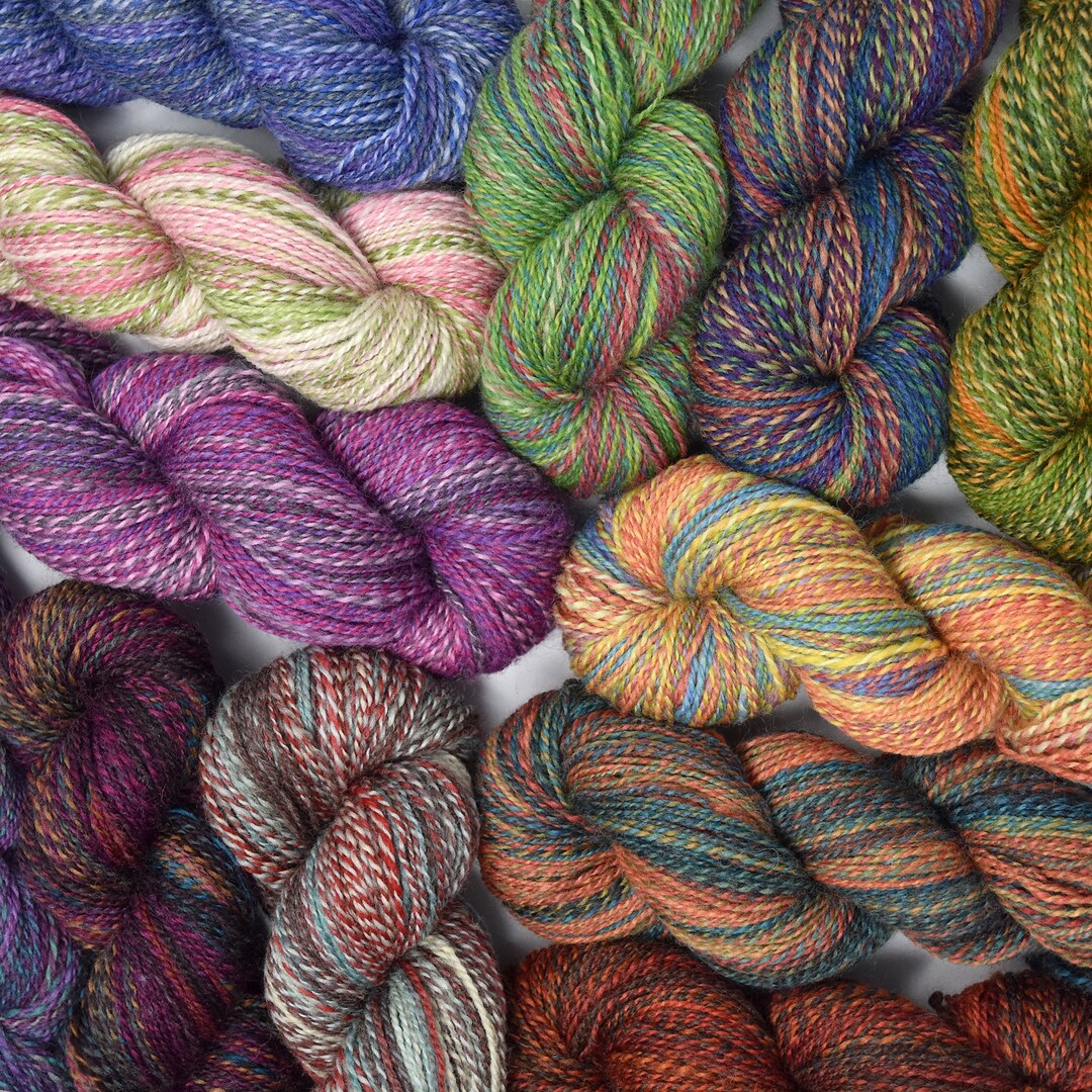 Almost Hand Spun Yarn, Barber Pole Yarn, Dyed in the Wool, Sport Weight ...