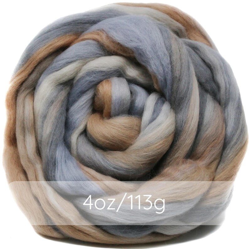 100% fibra de merino superfina: mecha suave peinada, mezcla de colores ...