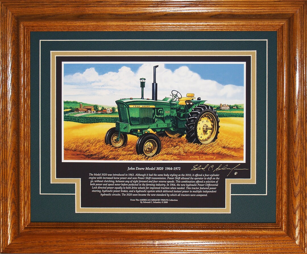 American Memory Prints Art by Ed Schaefer John Deere 3020 1964 to 1972 ...