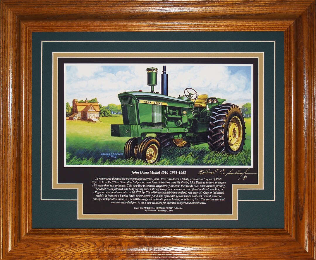 American Memory Prints Art by Ed Schaefer John Deere 4010 1961 to 1963 ...