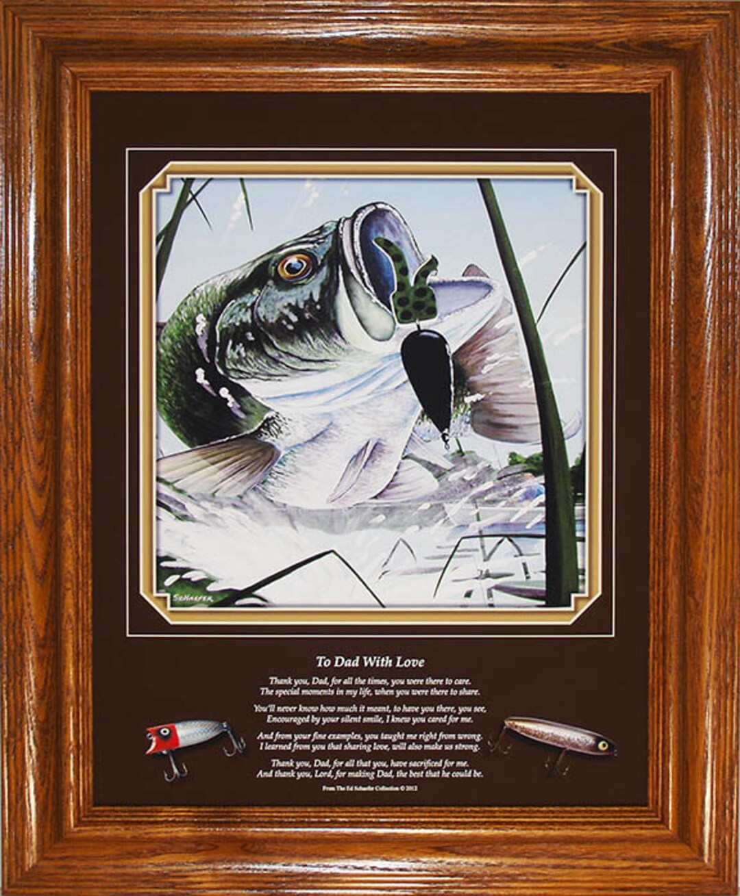Large Mouth Bass With Poem to Dad With Love, Gift Ideas for Men. - Etsy