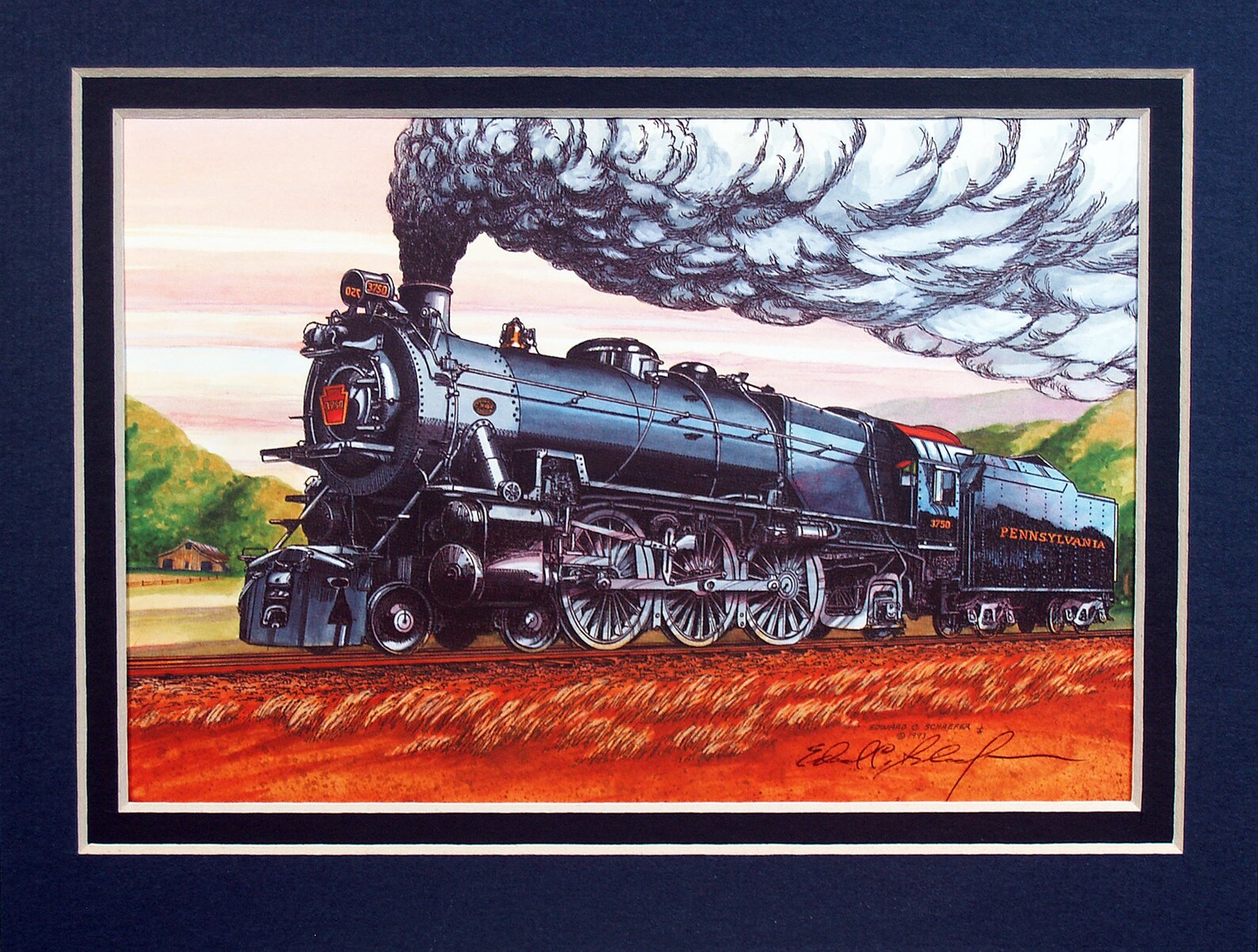 Pennsy K4 4-6-2 Steam Locomotive With History Framed Art - Etsy