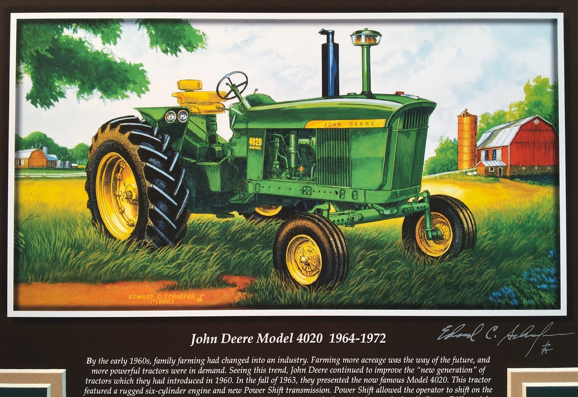 American Memory Prints Art by Ed Schaefer John Deere Model - Etsy