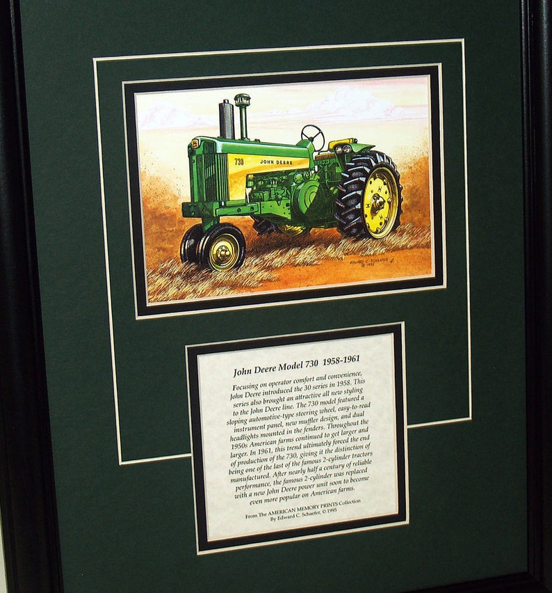 American Memory Prints Art by Ed Schaefer John Deere Model 730 - Etsy
