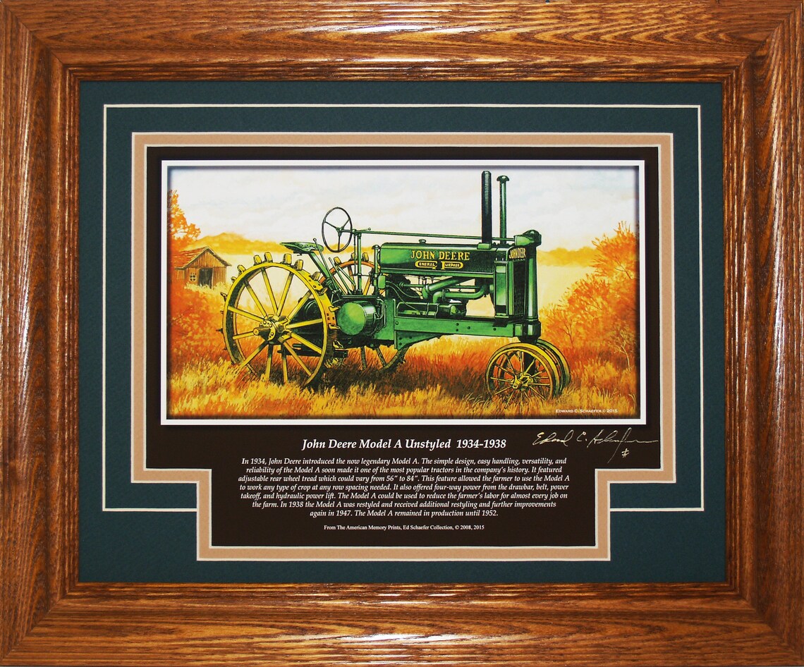 American Memory Prints Art by Ed Schaefer John Deere Model A - Etsy