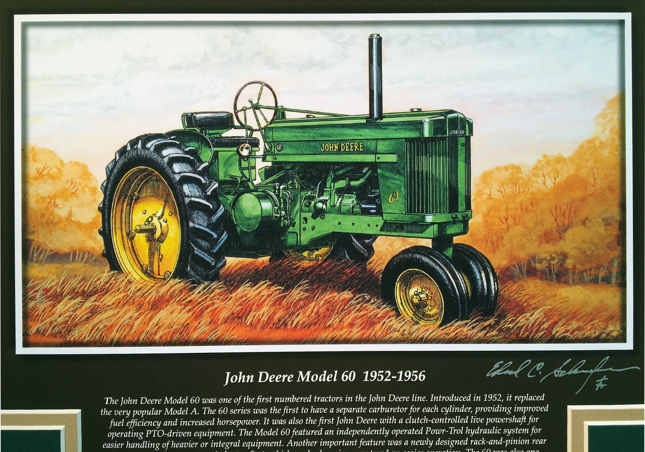 American Memory Prints Art by Ed Schaefer John Deere Model 60 1952 to ...