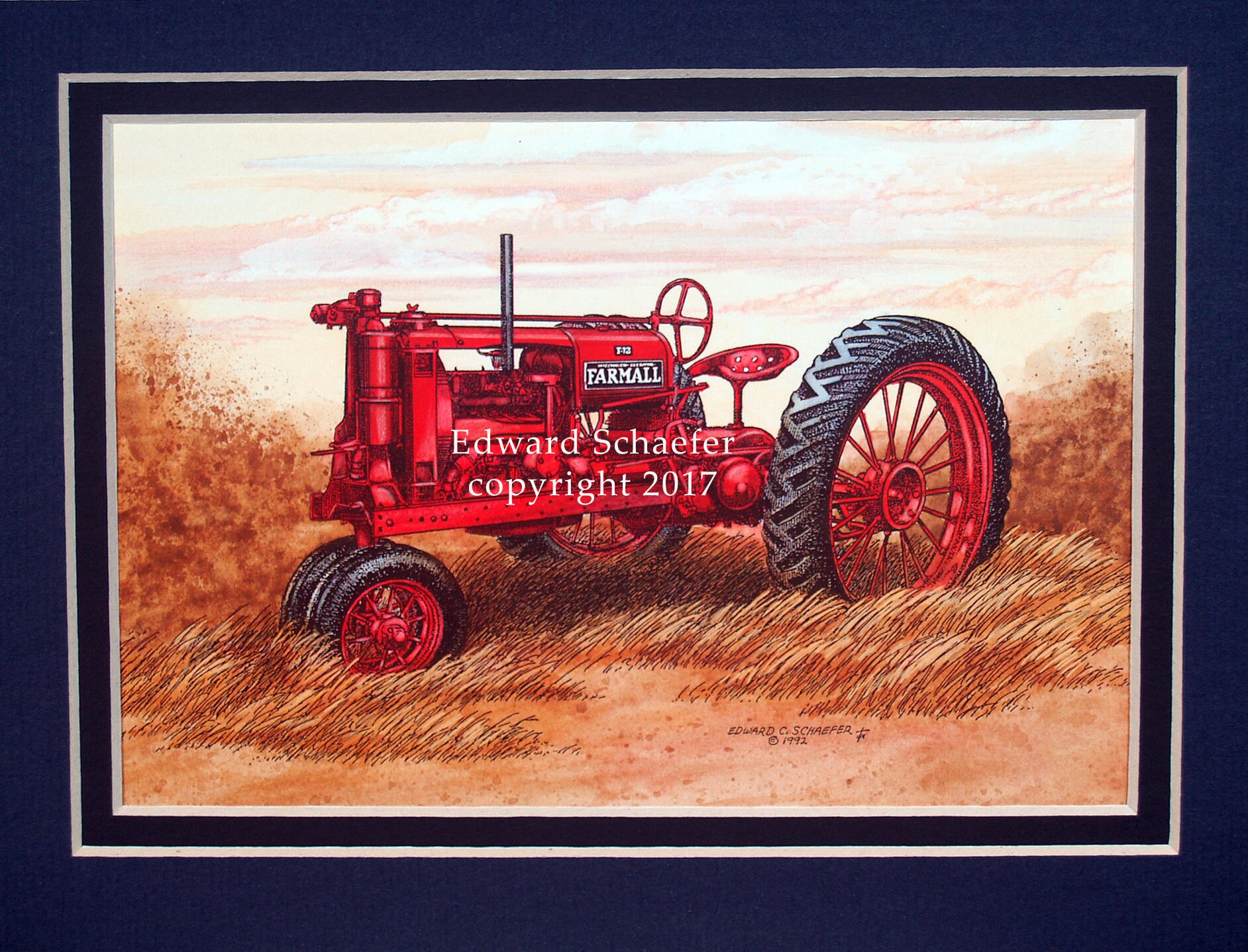 Farmall F-12 1932 to 1938 With History, Framed Art Gift for Farmall ...