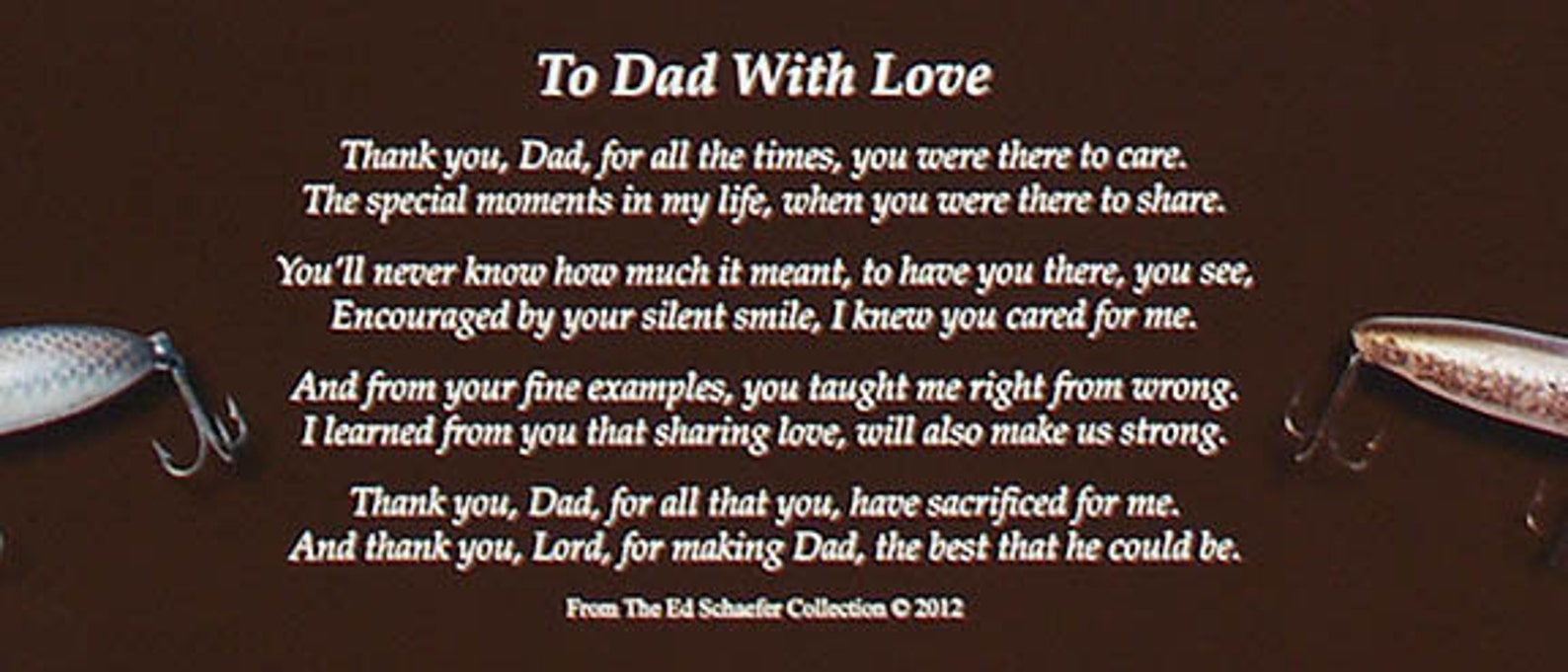Large Mouth Bass With Poem to Dad With Love Gift | Etsy
