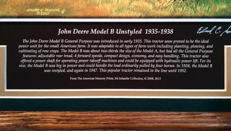 American Memory Prints Art by Ed Schaefer John Deere Model B Unstyled ...