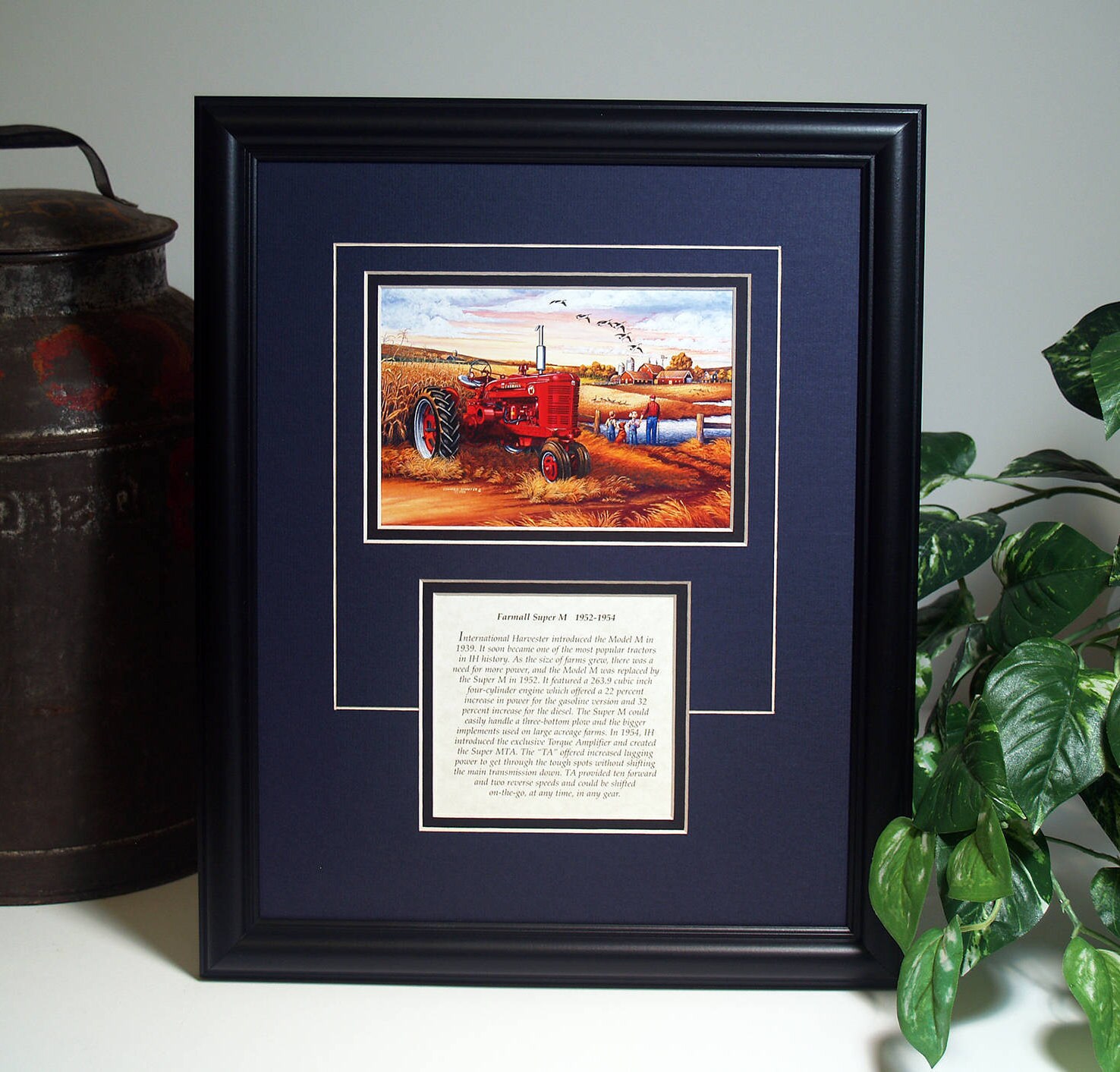 Farmall Model Super M 1952 to 1954 With History, Framed Art Gift for ...