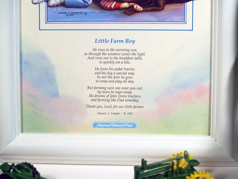 Little Farm Boy Framed Art Print With Poem, Great Gift for a Little ...