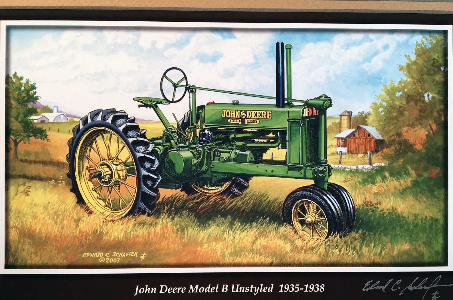 American Memory Prints Art by Ed Schaefer John Deere Model B | Etsy