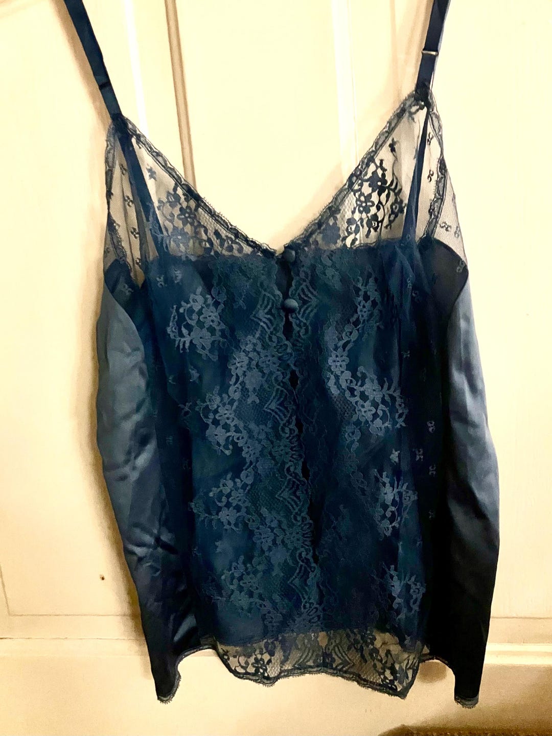 Vintage Blue Lace Cami Camisole USA Vanity Fair Size 36 - Etsy