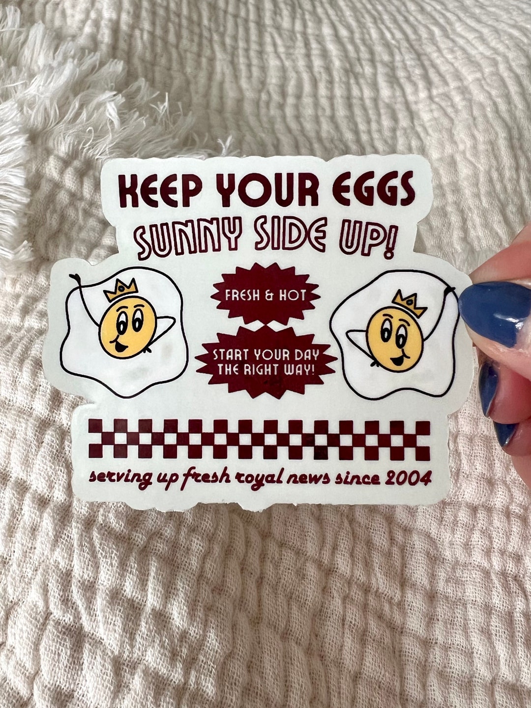 Keep Your Eggs Sunny Side up Sticker | Water Bottle, Laptop, Notebook ...