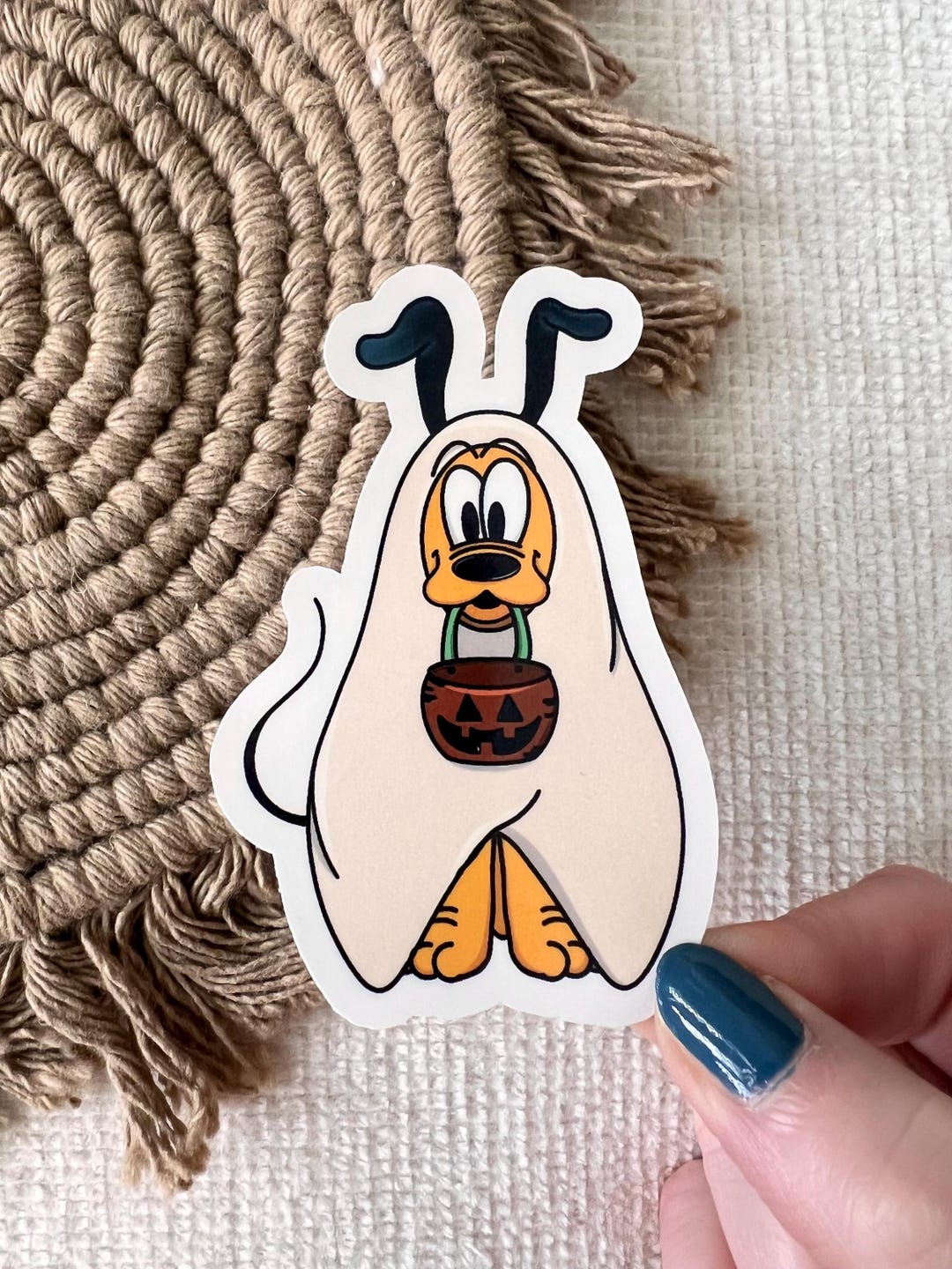 Ghost Dog Sticker | Water Bottle, Laptop, Planner Sticker, Spooky ...