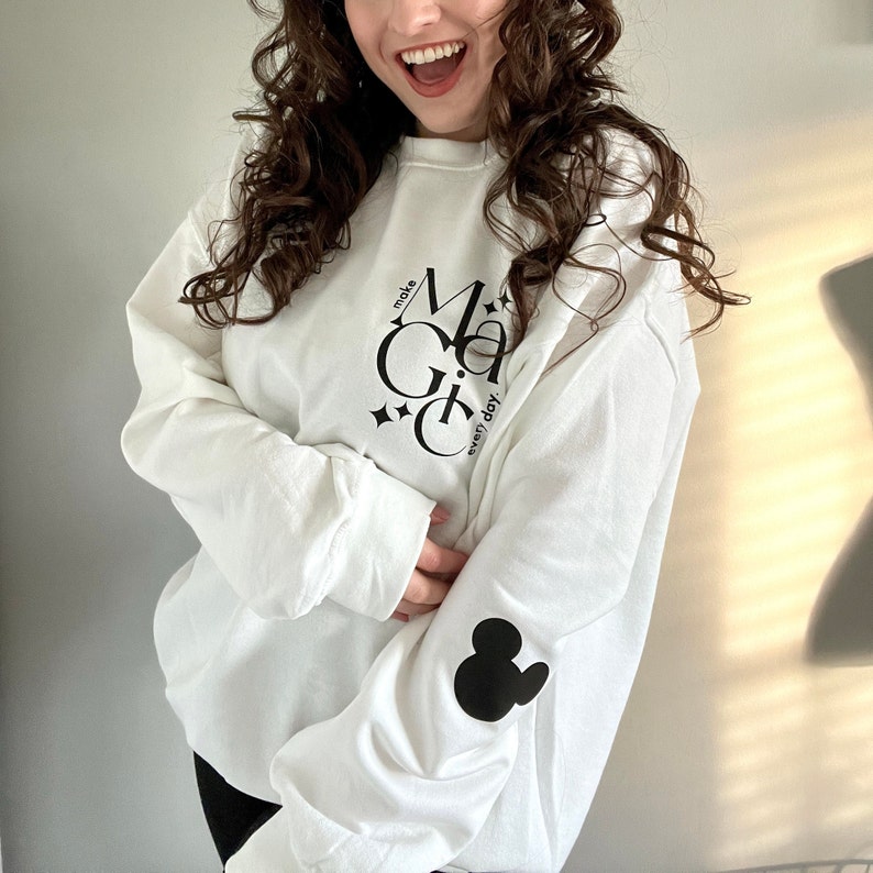 Make Magic Every Day Crewneck With Elbow Patches Unisex - Etsy