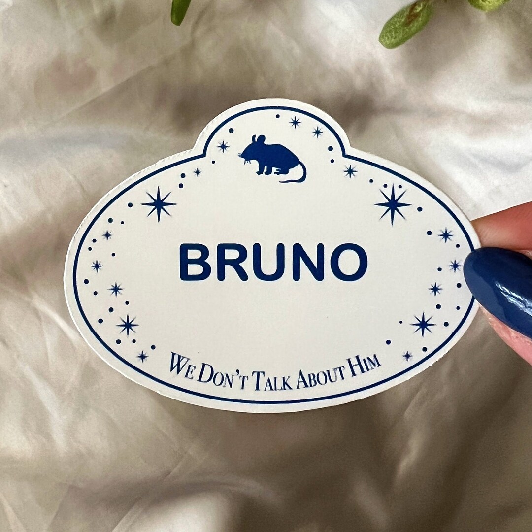 Bruno Name Tag Sticker | Waterproof Water Bottle, Laptop, Notebook ...