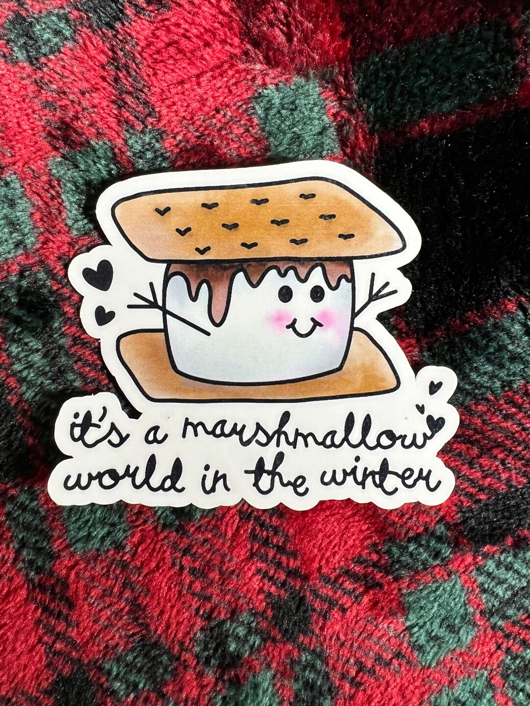 It's A Marshmallow World in the Winter Smores Sticker Water Bottle ...