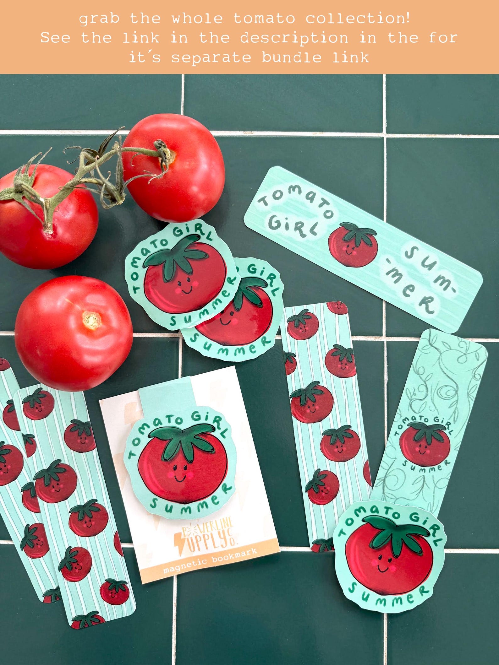 Tomato Girl Summer Sticker | Water Bottle Laptop Planner Sticker ...