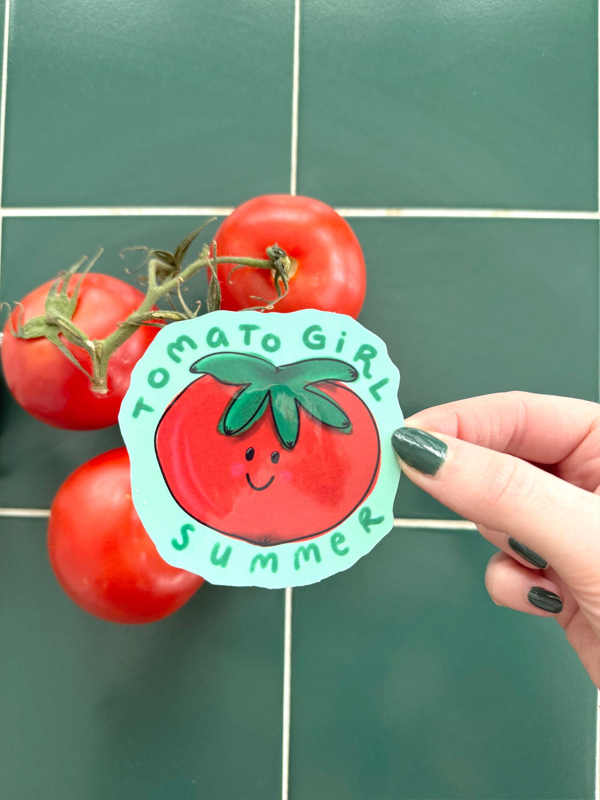 Tomato Girl Summer Sticker | Water Bottle Laptop Planner Sticker ...