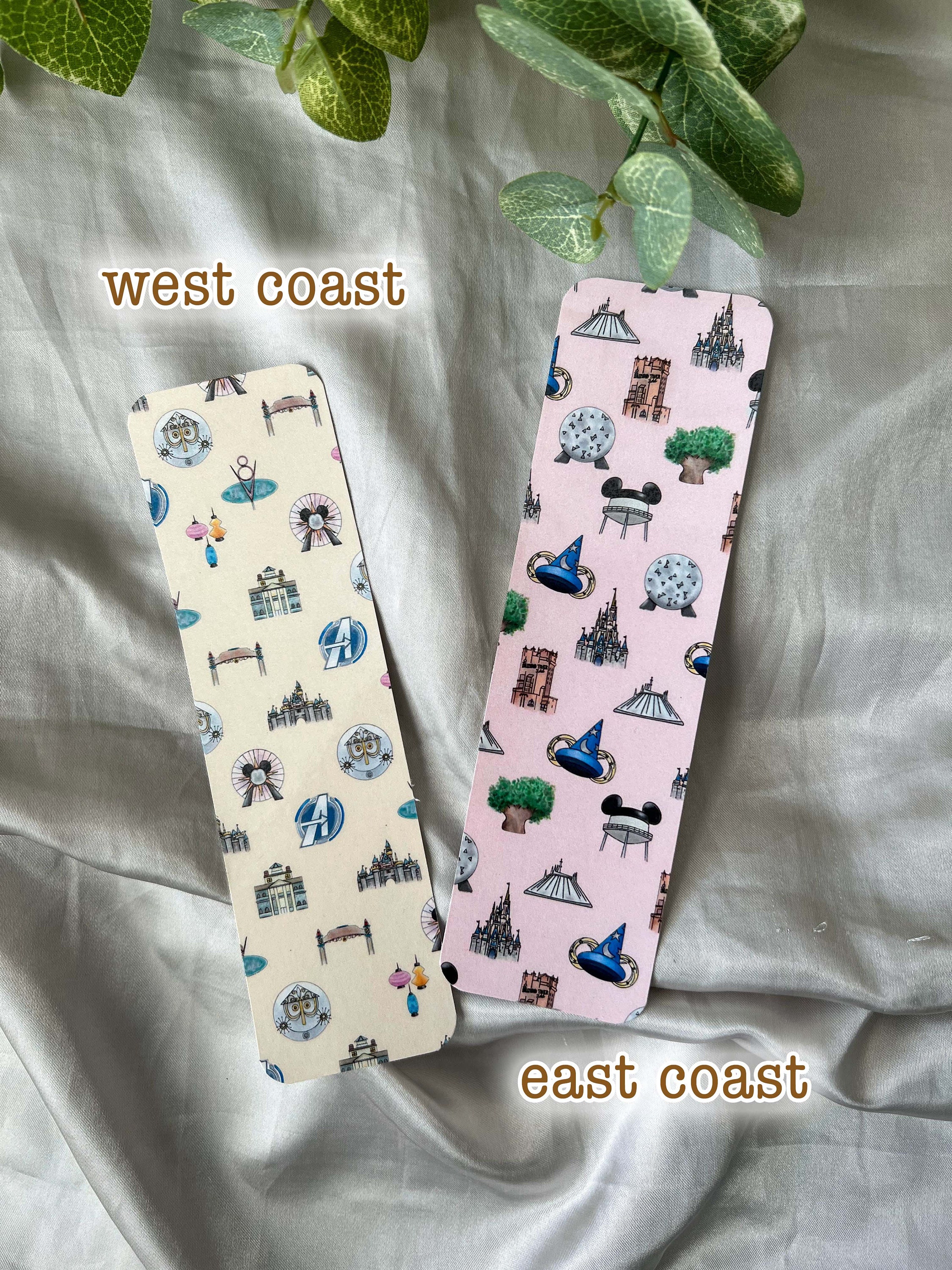 East/west Coast Park Bookmark | Pastel Theme Park Double-sided Bookmark ...