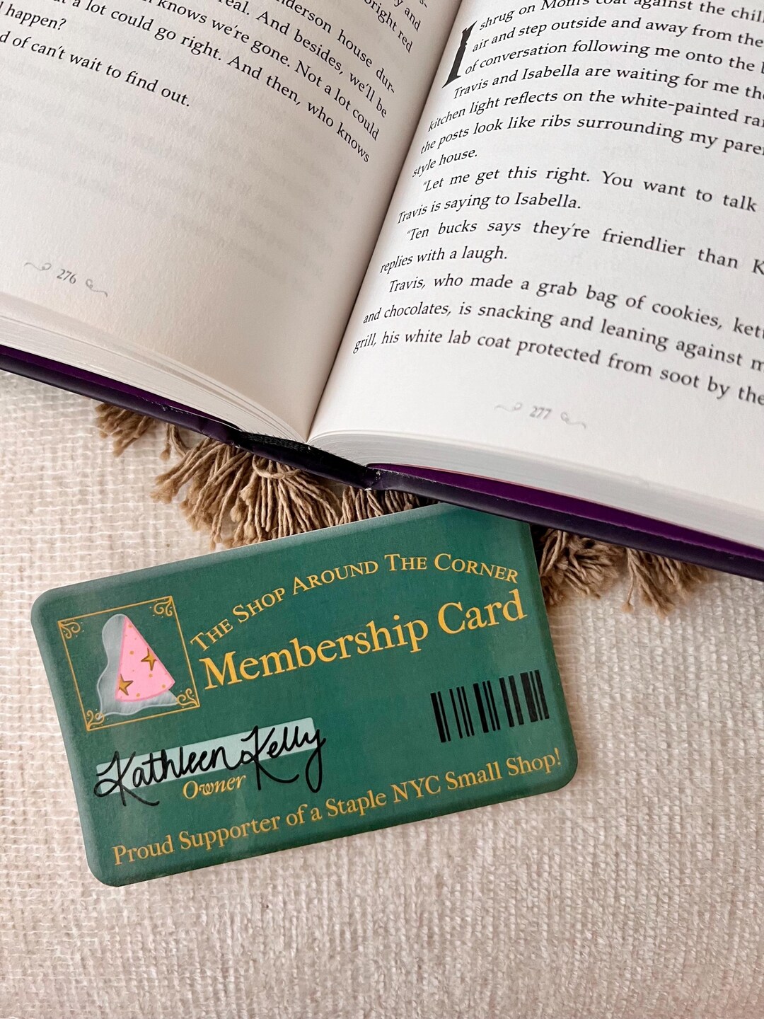 Corner Book Shop Membership Card Bookmark | Double-sided Bookmark, Gift ...