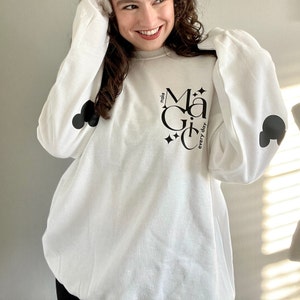 Make Magic Every Day Crewneck With Elbow Patches | Unisex Minimal ...