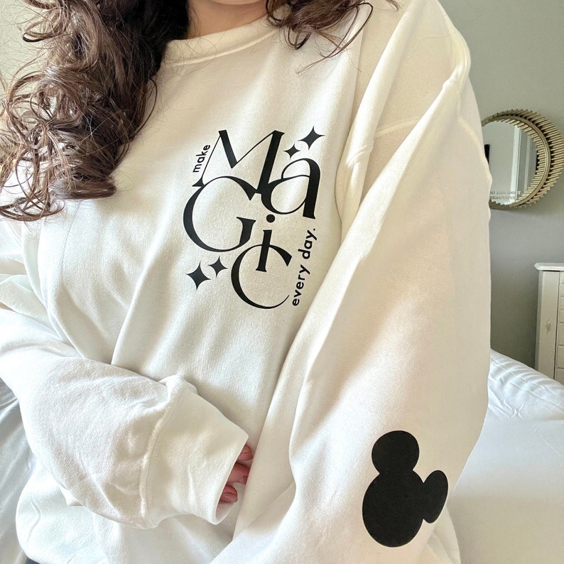 Make Magic Every Day Crewneck With Elbow Patches Unisex - Etsy