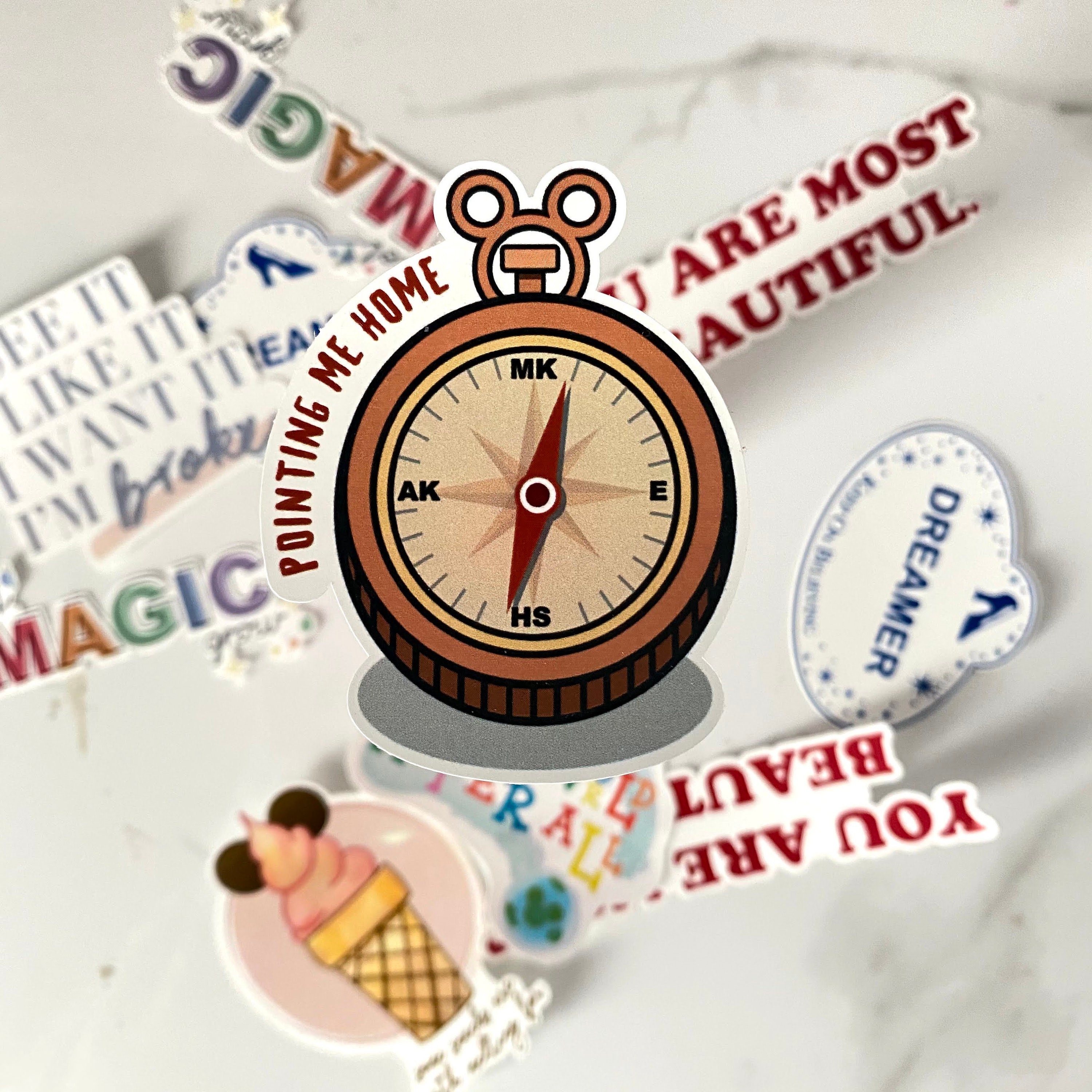 Señalando a Mí Home Brújula Sticker / Botella de Agua Laptop - Etsy España