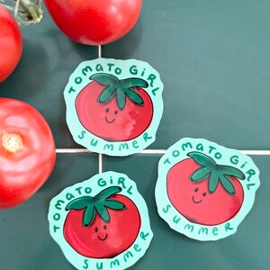 Tomato Girl Summer Sticker | Water Bottle Laptop Planner Sticker ...