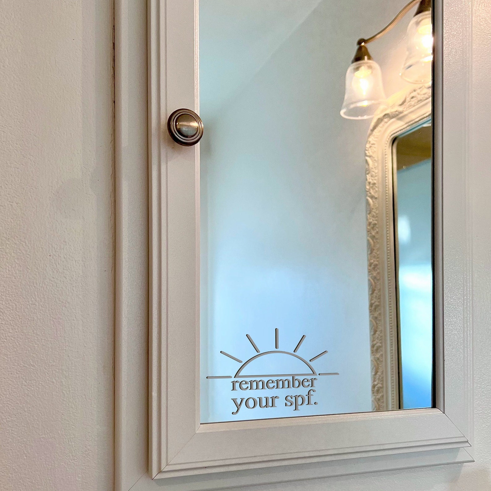 Remember Your SPF Vinyl Mirror Decal Inspirational - Etsy