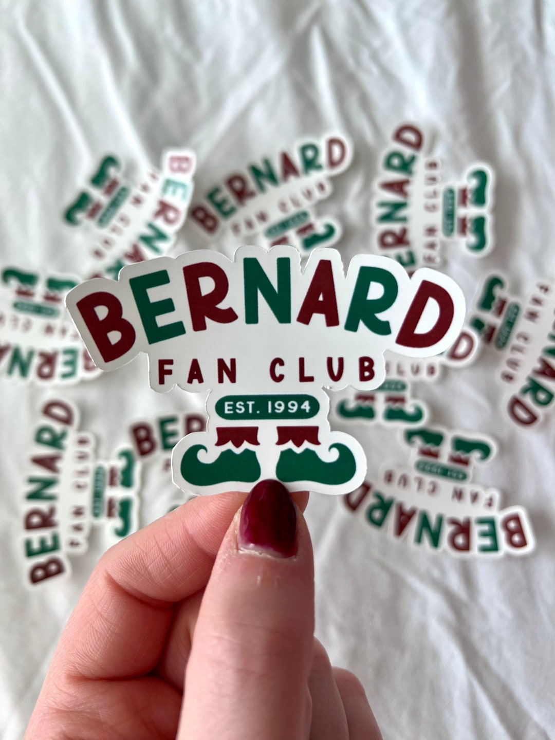 Bernard the Elf Fan Club Sticker | Waterproof Laptop, Planner ...