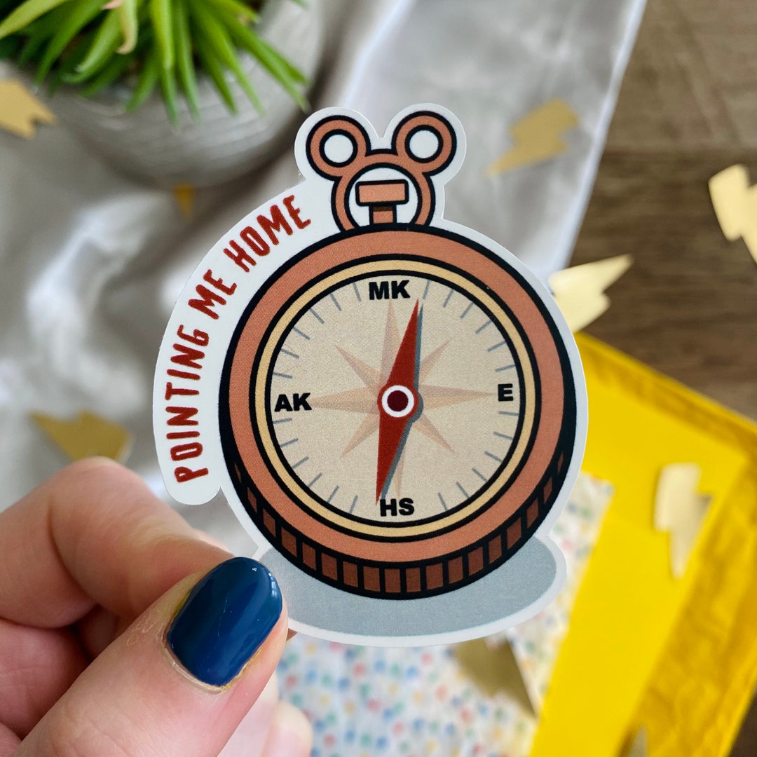Señalando a Mí Home Brújula Sticker / Botella de Agua, Laptop, Notebook ...
