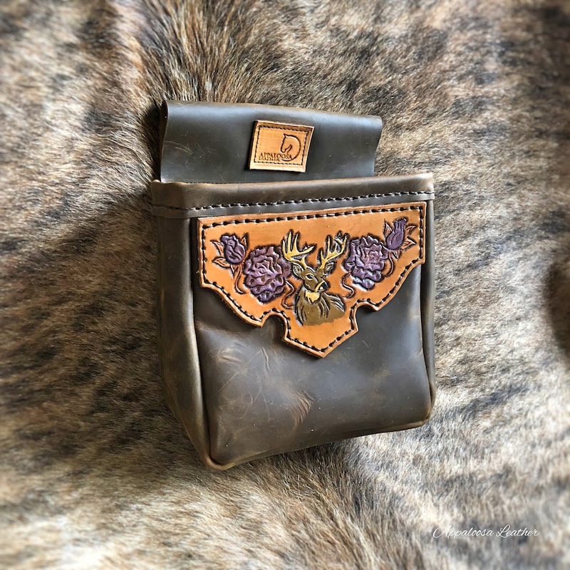 Leather Shell Pouch - Etsy