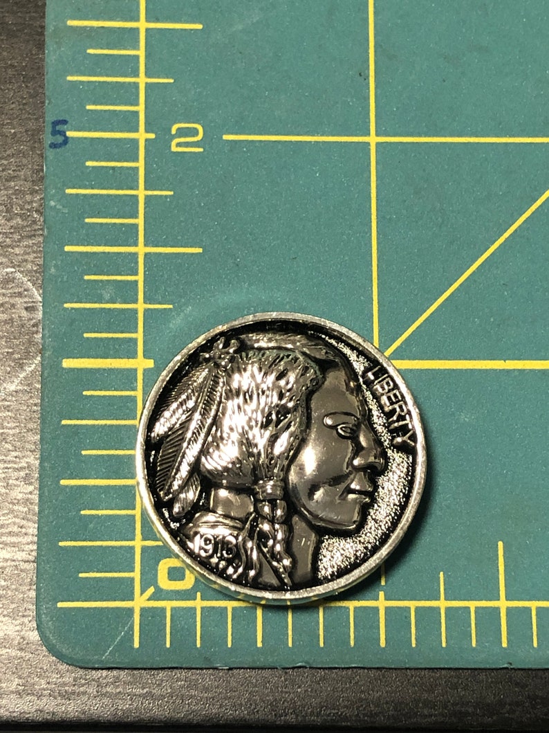 First Nations Head Concho - Screw in Rivet Liberty 1913 Indian Head ...