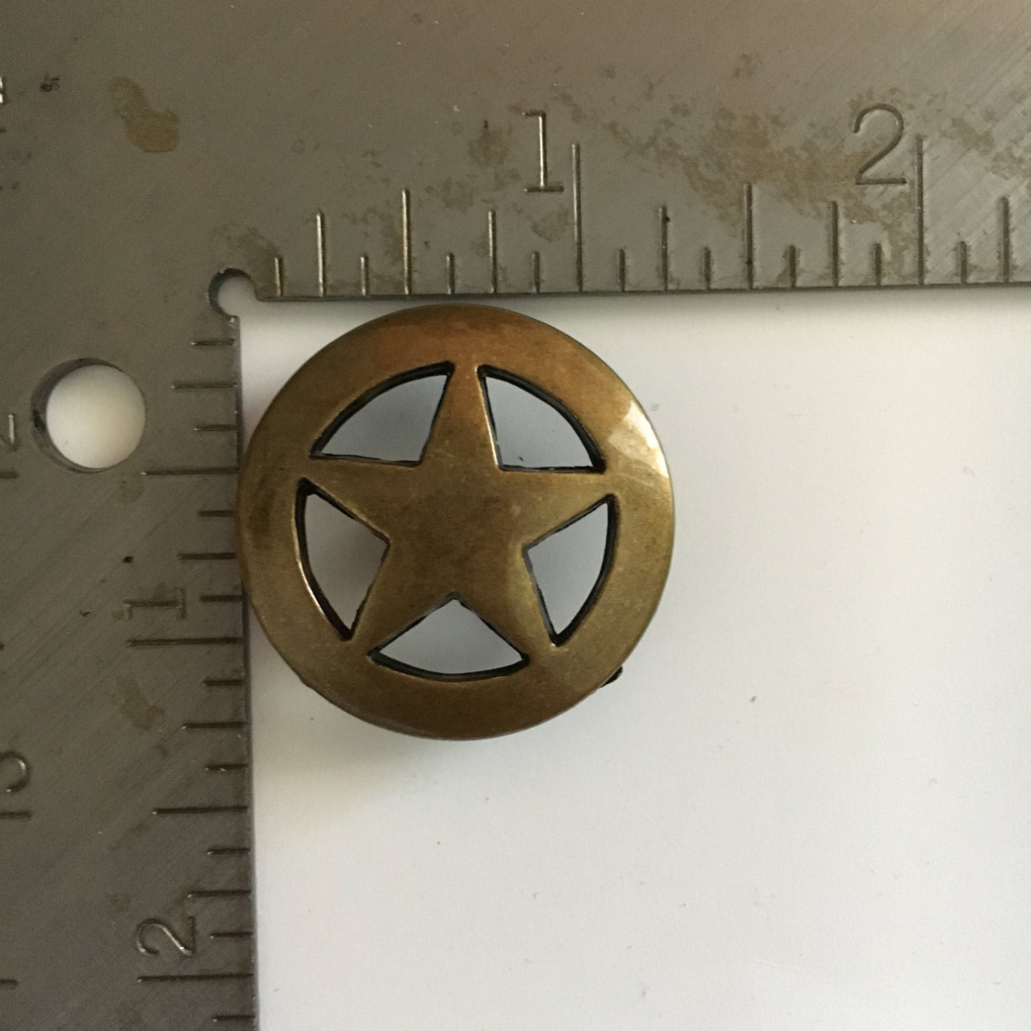 Texas Ranger Star Smooth Concho - Etsy