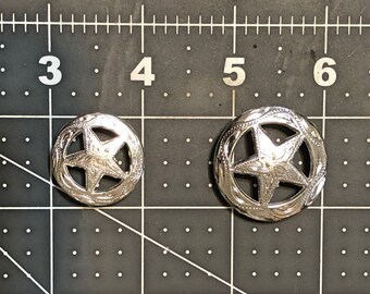 Texas Ranger Star Smooth Concho - Etsy