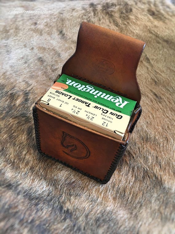 Leather Shotgun Shell Box Holder