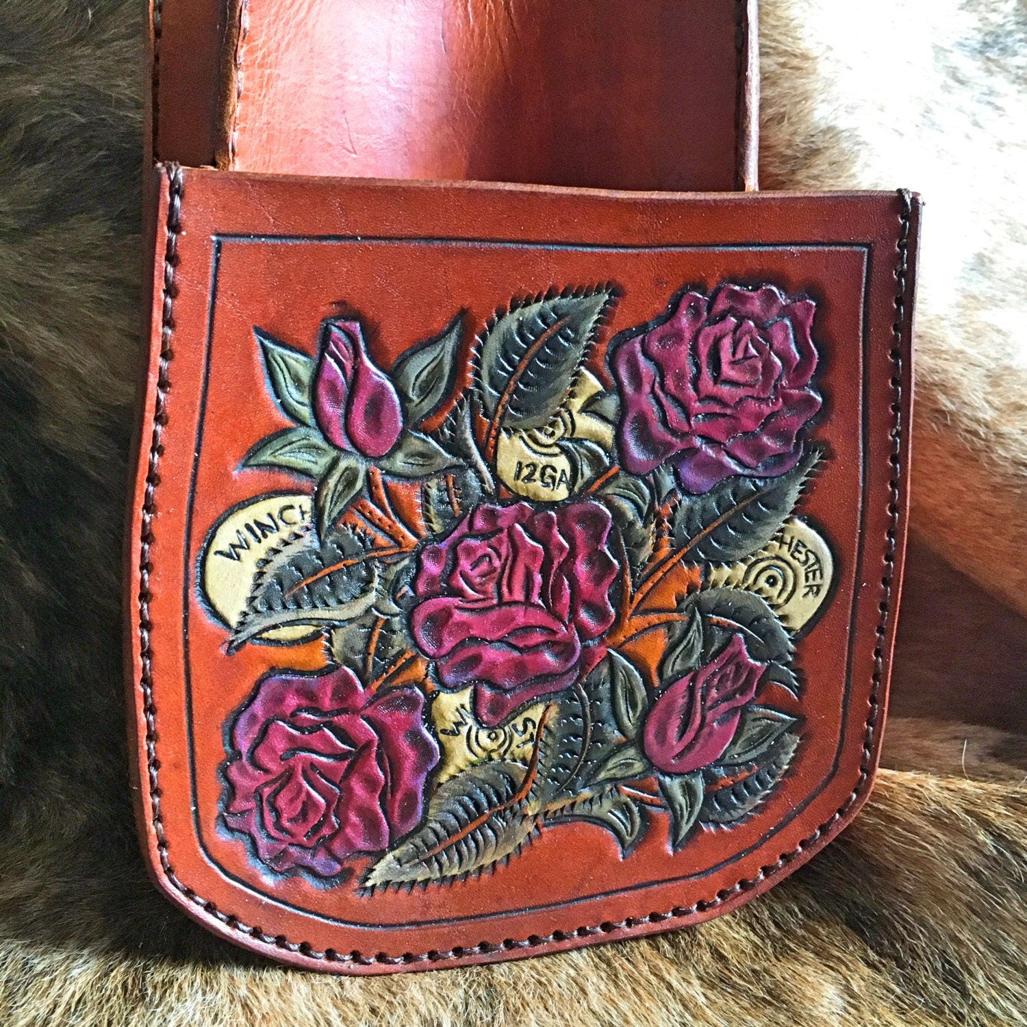 Roses and Shells Leather Shooting Shell Pouch - Etsy