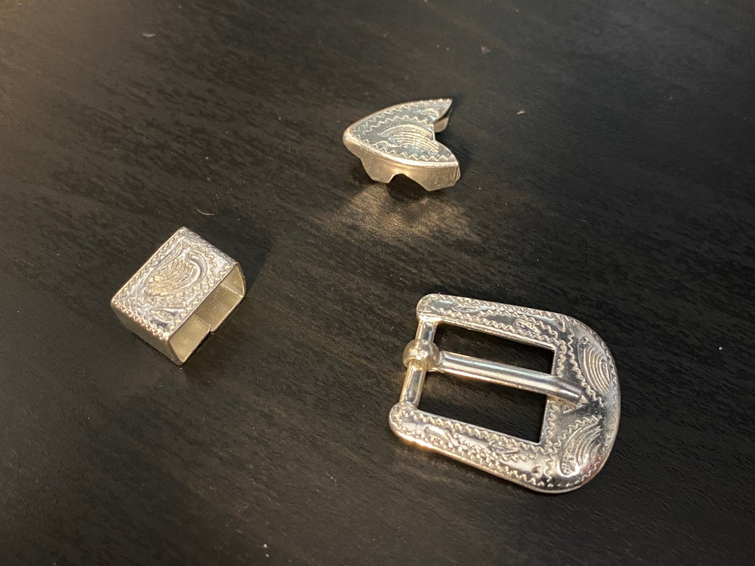 Silver Engraved Hat Band Buckle Set - 3/8" Strap - Silver Plated - Etsy