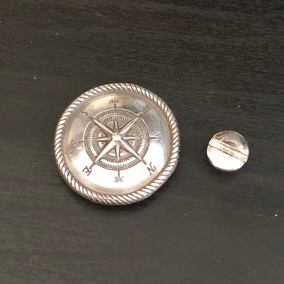 Nautical Compass Concho Screw Back Concho - Etsy