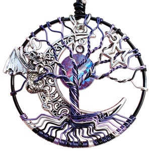 Nox Dragon Tree of Life Pendant / Tree of Life Jewelry / Dragon Jewelry ...