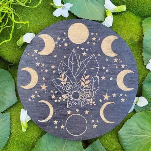 Moon Phase Sun Crystal Grid Altar Decoration - Etsy