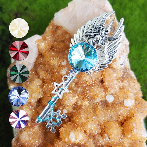 Winged Fairy Fantasy Key Pendant / Skeleton Key Charm / Pagan | Etsy