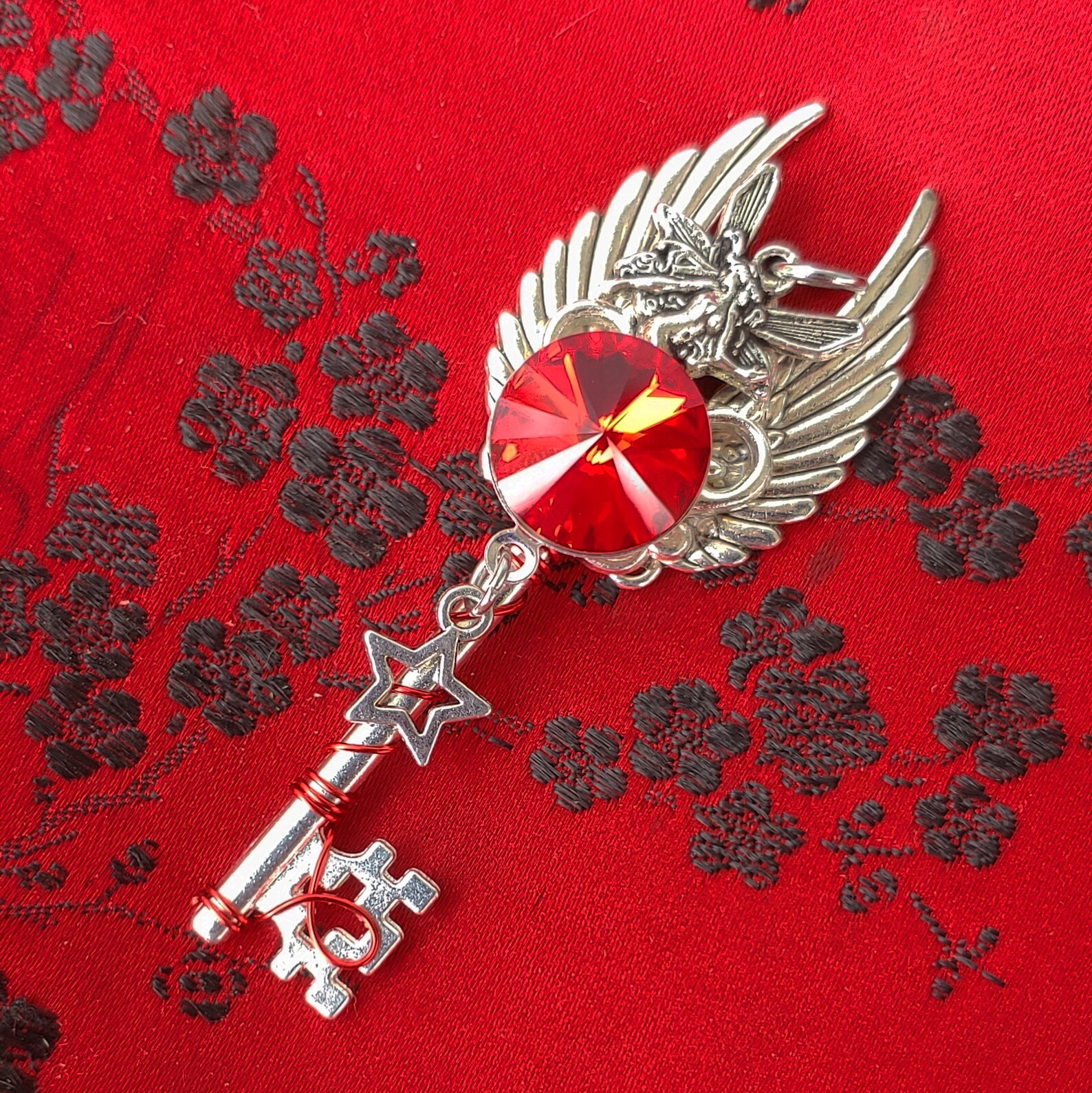 Winged Fairy Fantasy Key Pendant | Etsy