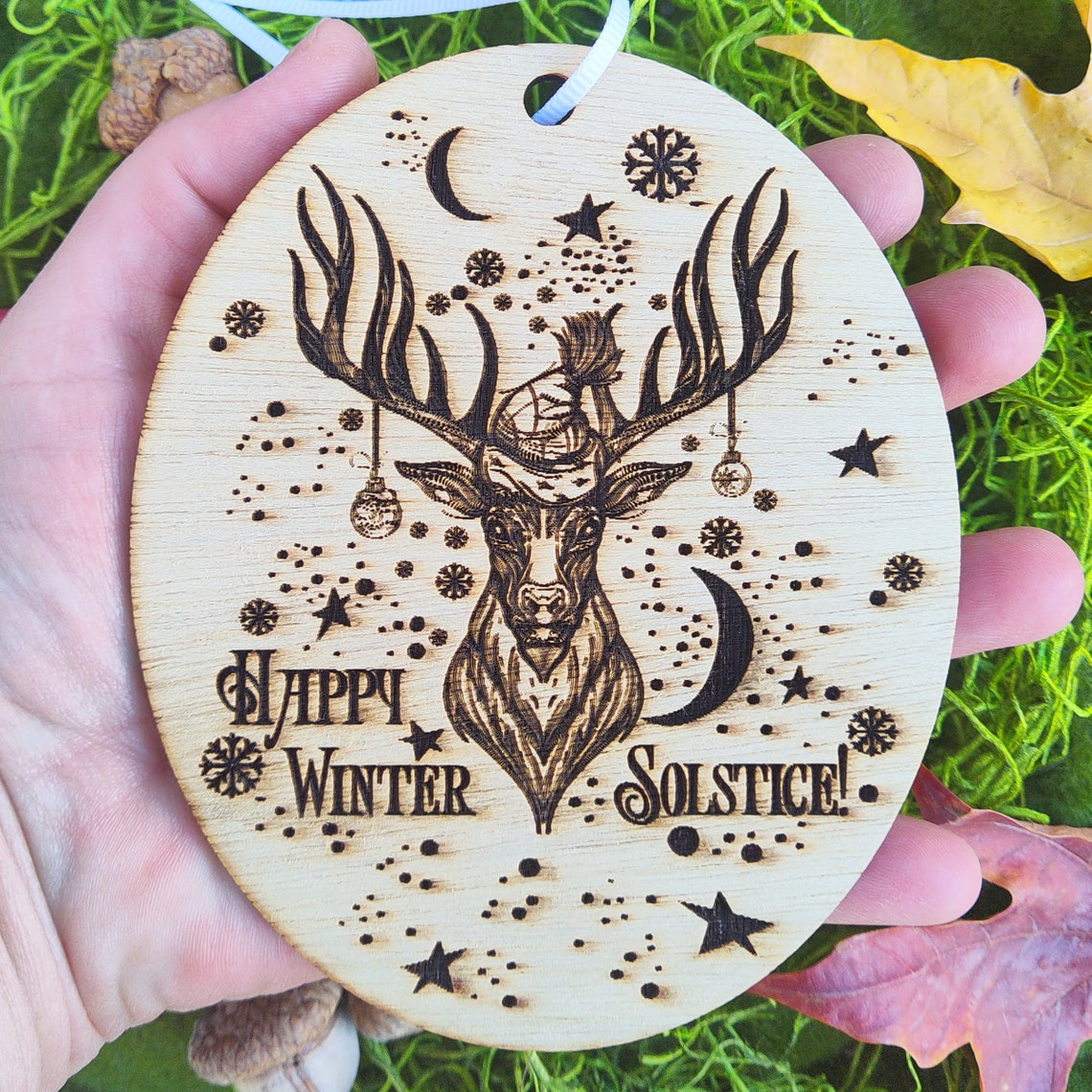 Happy Winter Solstice Ornament / Pagan Gift / Yule Tree Decor - Etsy