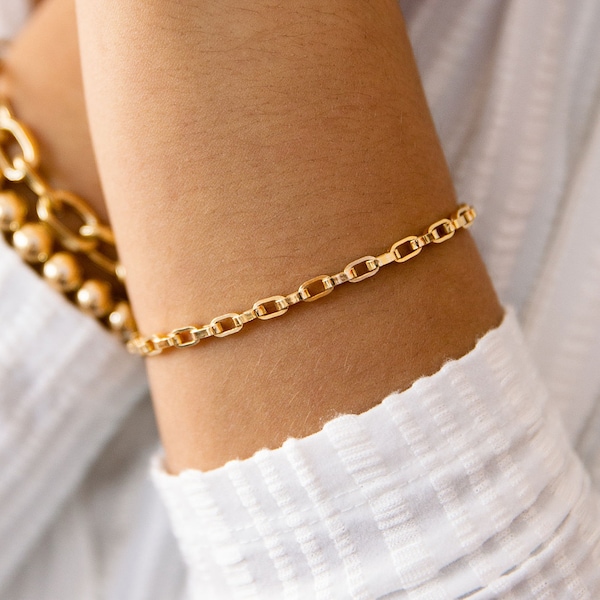 Gold Filled Link Chain Bracelet - Etsy